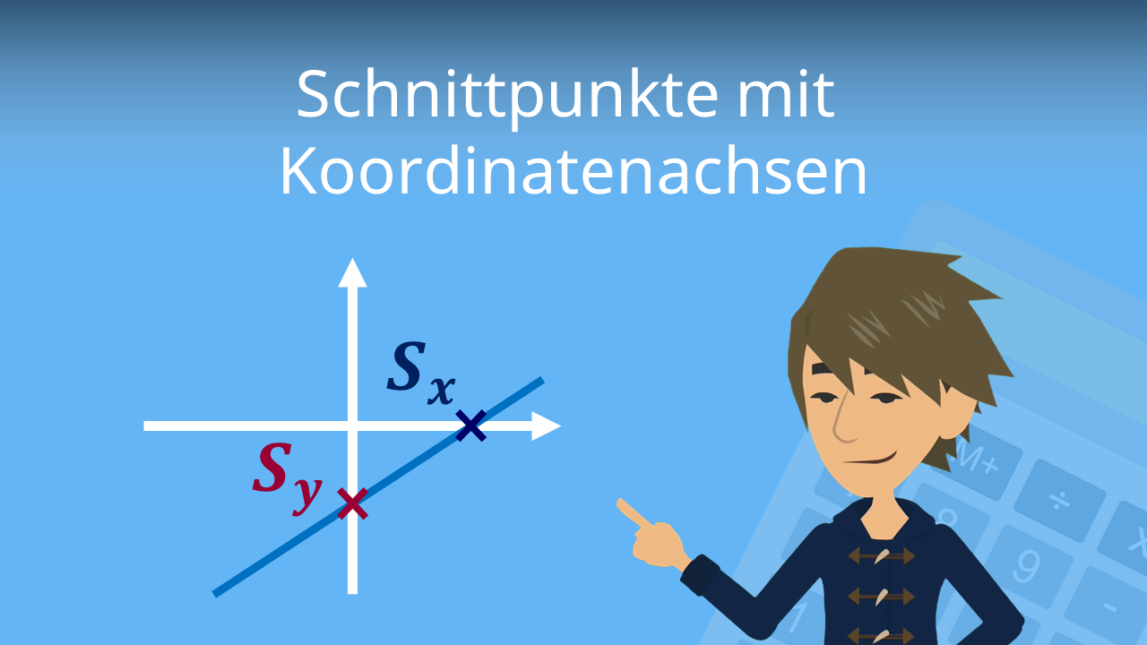 Schnittpunkte mit den Koordinatenachsen • Berechnung · [mit Video]
